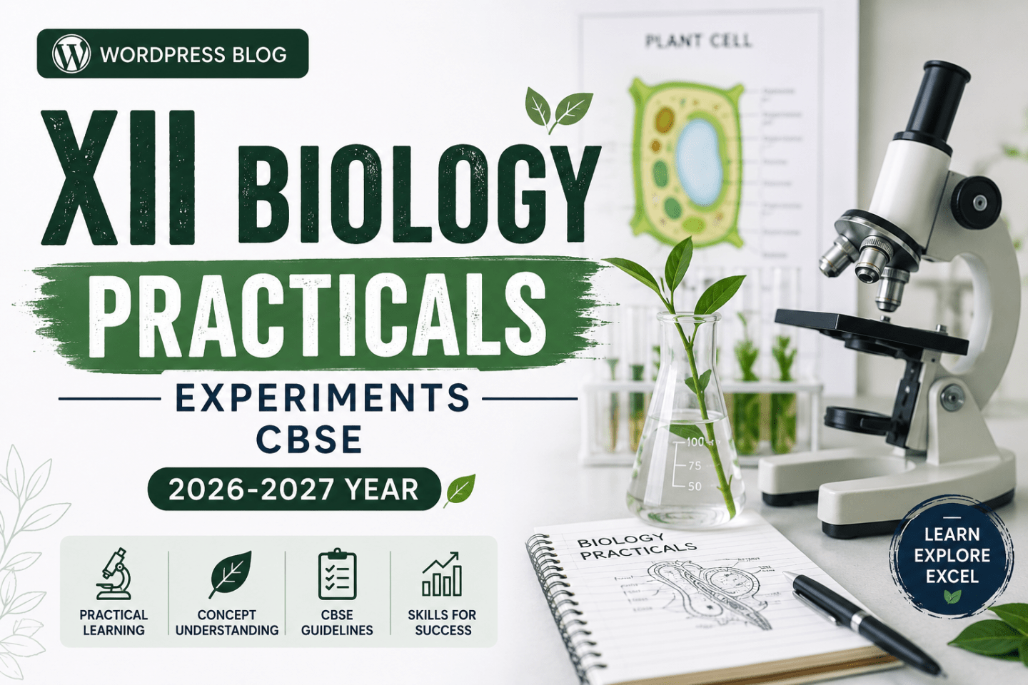 XII Biology Practicals Experiments: 2026-2027 – BIOLOGY THE LIFE SCIENCE